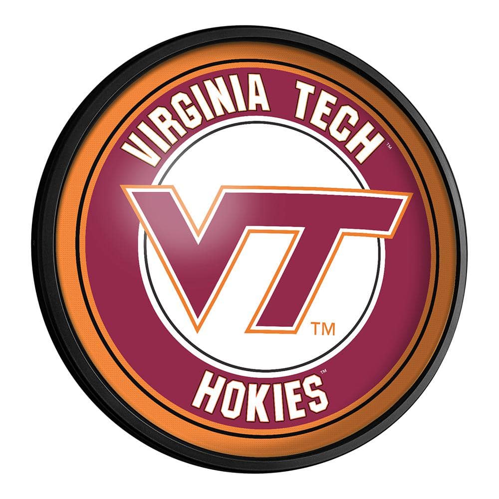 The Fan-Brand Virginia Tech Hokies: Round Slimline Lighted Wall Sign 18 ...