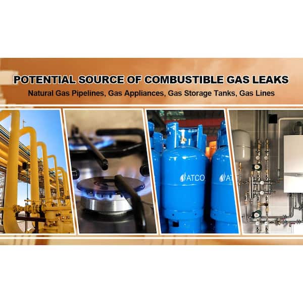 Ahfiwaso Battery Operated Rechargeable Natural Gas Leak Detector with ...