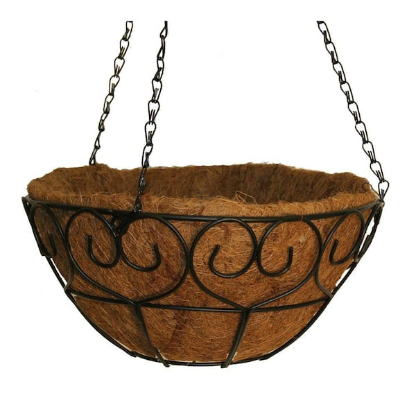 Hampton Bay 16 in. Metal Scroll-Heart Basket HBHS16-BHD - The Home Depot