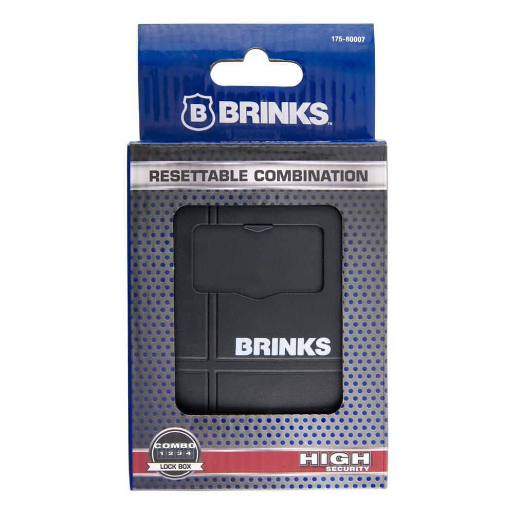 Brinks Lock Box, Wall Mount with Resettable 4-Digit Combination and Key ...