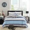 Intelligent Design Matteo 4-Piece Blue Full/Queen Coverlet Set ID80-407 ...