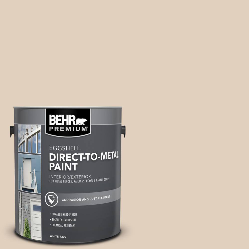 BEHR PREMIUM 1 gal. #N240-2 Adobe Sand Eggshell Direct to Metal ...