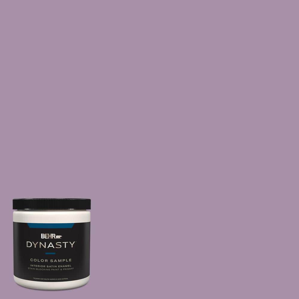 BEHR DYNASTY 8 oz. #MQ5-33 Uptown Girl One-Coat Hide Satin Enamel Stain ...