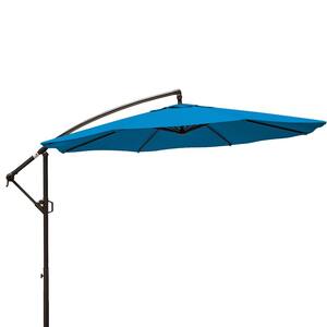 PASAMIC 10 ft. Aluminum Patio Offset Umbrella Outdoor Cantilever ...