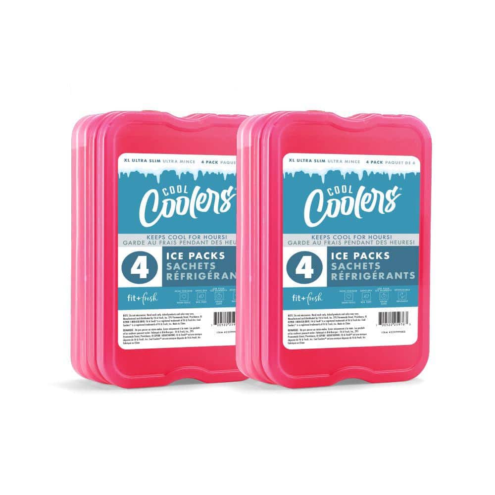 Angel Sar Reusable XL Slim Ice Packs for Lunch Bags, Cool Coolers for ...