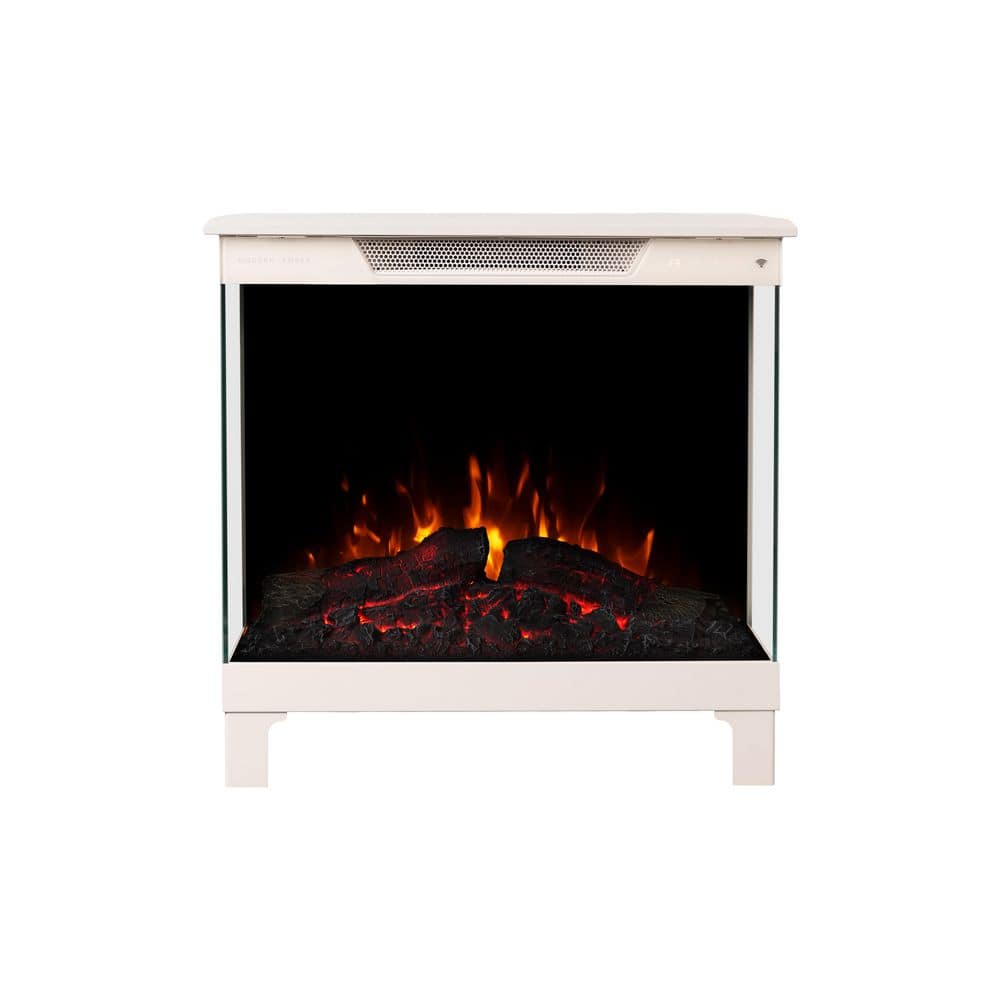 Modern Ember Skyline 24 in. 1465W Taupe Mist 3-Sided Smart Electric ...
