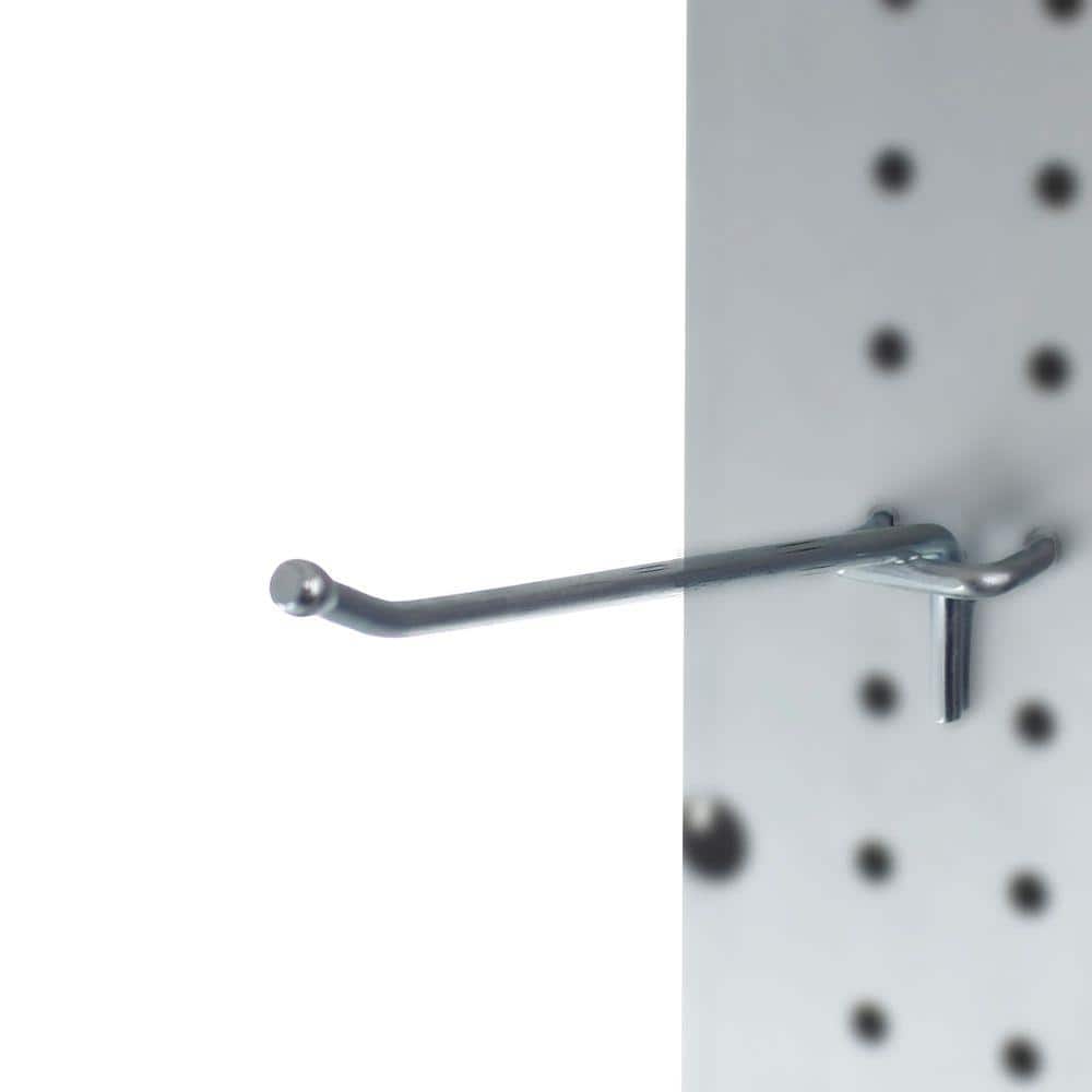 Presa 6 in. Zinc-Plated Steel Pegboard Hooks for 1/4 in. Pegboards (50 ...