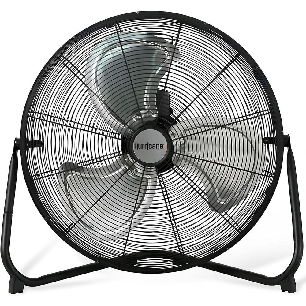 WOCK 10 in. High Velocity Drum Air Circulator Floor Fan in Yellow with ...