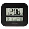 Westclox 55014- Black Large Digital Wall Clock with Date & Temperature ...