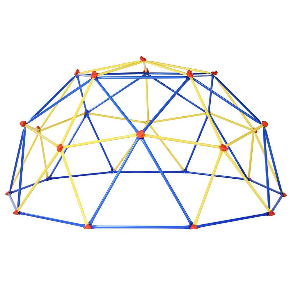 TIRAMISUBEST 10 ft. Multi-Colored Geometric Playground Dome Climber ...