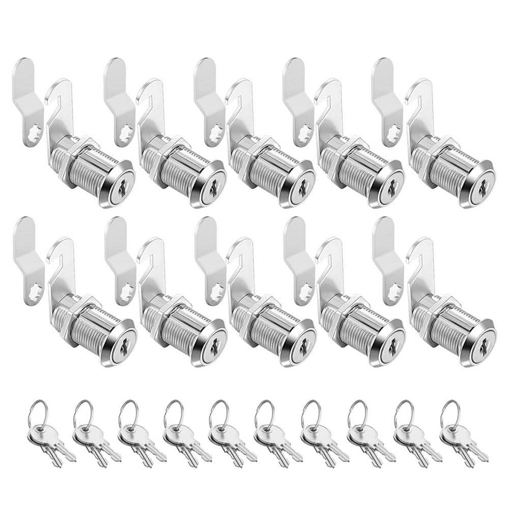 Numhew 1-1/8 in. Keyed Alike Cabinet Cam Lock Set with Locks, Locking ...