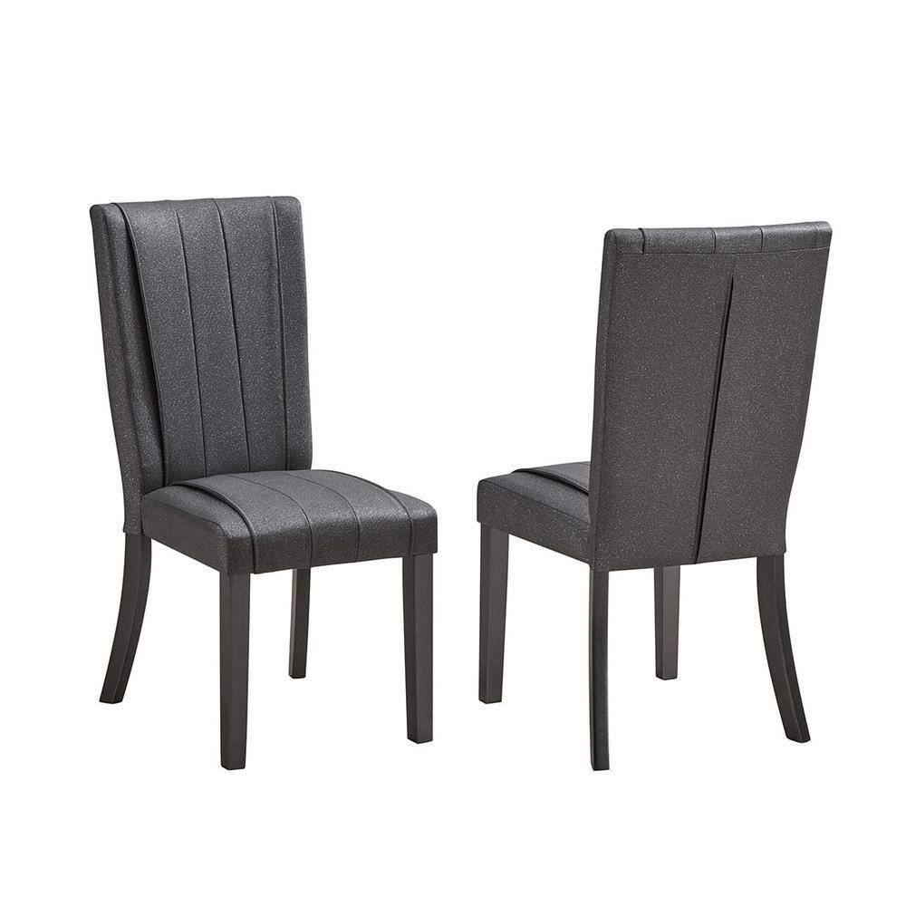 Signature Home SignatureHome Avenel Grey Finish Solid Wood Upholstered ...