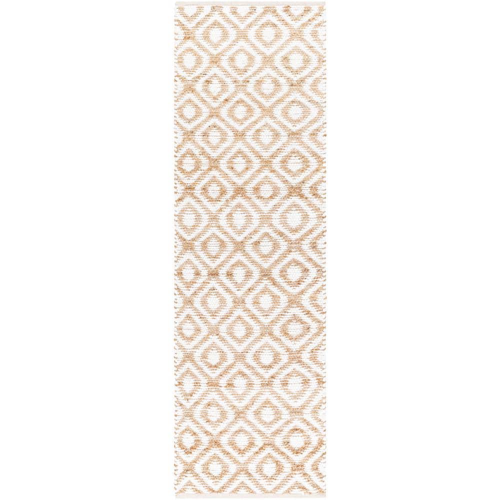 Livabliss Jean Beige/Cream Geometric 3 ft. x 8 ft. Indoor Runner Area ...