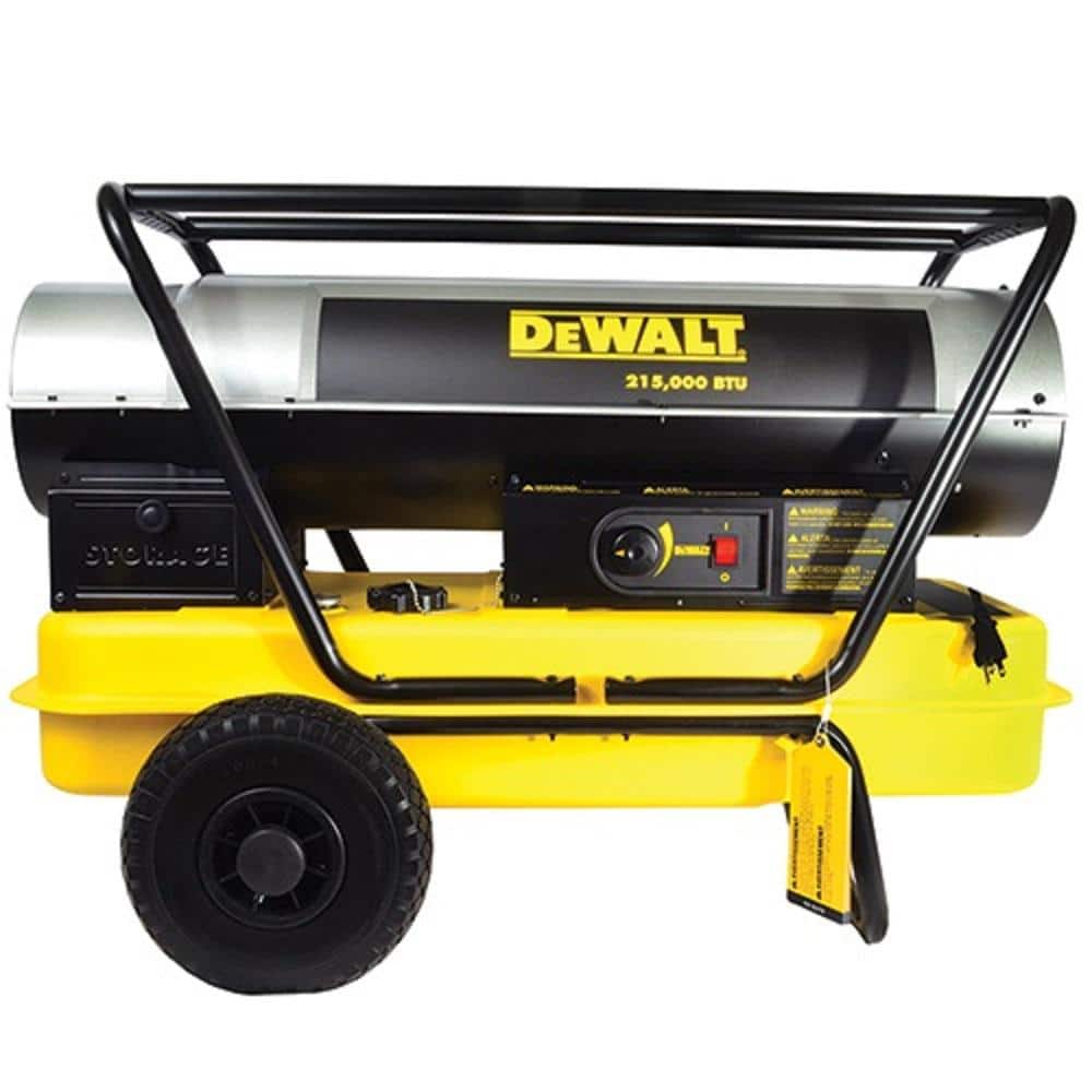DEWALT Heavy Duty 215,000 BTU Yellow Forced Air Kerosene Outdoor Space ...