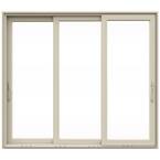 JELD-WEN V4500 Multi-Slide 105 in. x 80 in. Universal Handing Low-E White Vinyl 3-Panel Prehung ...