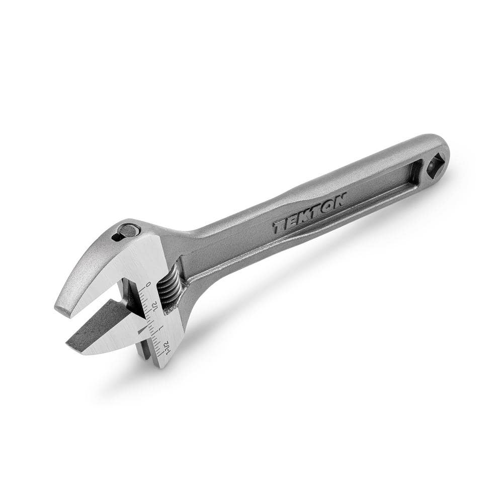 TEKTON 9 Inch Wide-Jaw Adjustable Wrench (1-1/2 Inch Capacity) WSA04222 ...