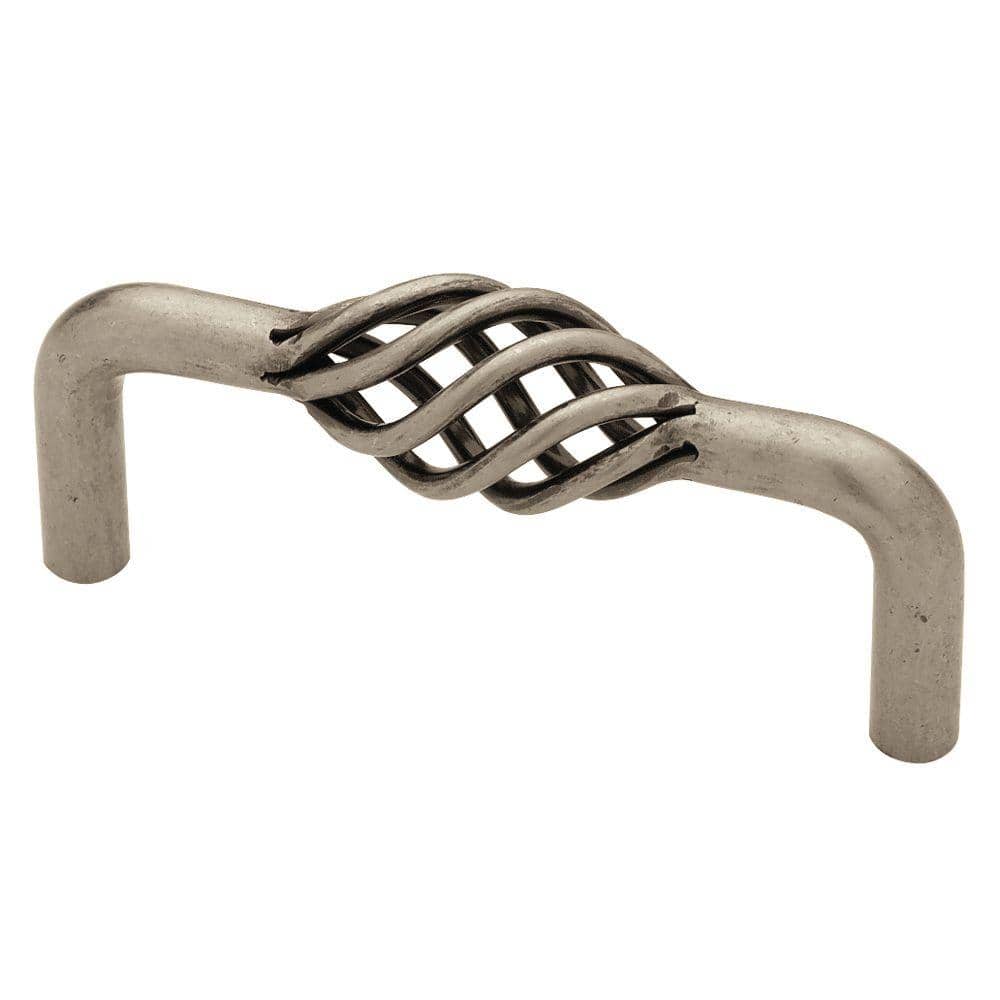 Liberty Birdcage 3 in. (76 mm) Antique Pewter Cabinet Drawer Wire Pull ...