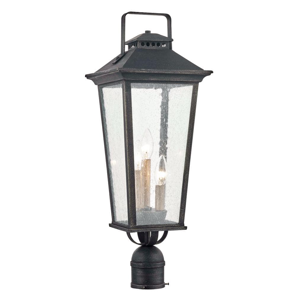 Fifth and Main Lighting Parsons Field 3-Light Outdoor Aged Pewter Post ...