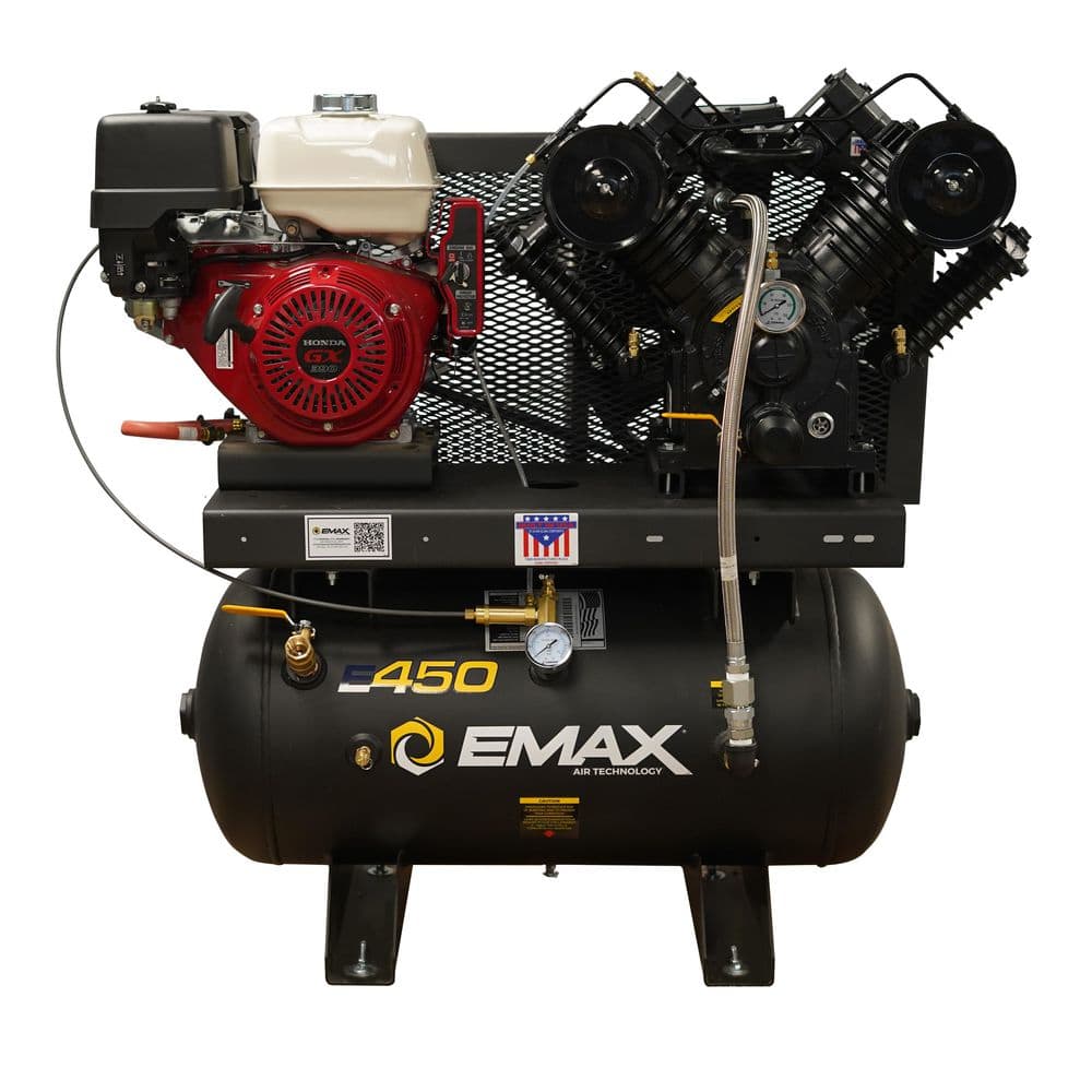 EMAX Industrial E450 Series 30 Gal. 175 PSI 13HP V4 31CFM 2-Stage ...