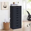 HOMESTOCK Black, 9 Drawer with Shelf, Office File Cabinets Wooden File ...
