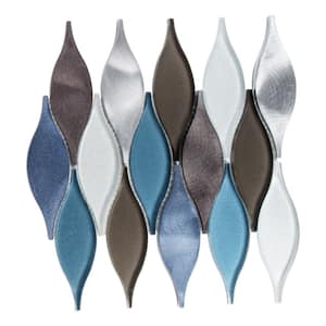 ANDOVA Plume Grey/White/Black/Brown/Silver 4.5 in x 8.25 in Arabesque ...
