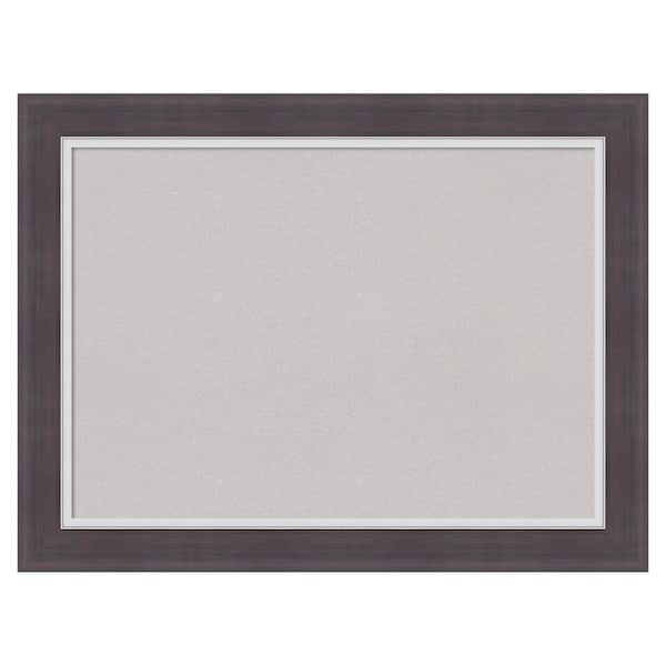 Amanti Art Ellie Brown Silver 34 in. x 26 in., Poly Framed Grey Cork ...