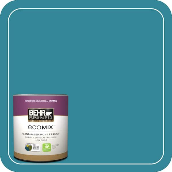 BEHR PREMIUM PLUS 1 qt. #M470-6 Precious Stone Eggshell Enamel EcoMix ...