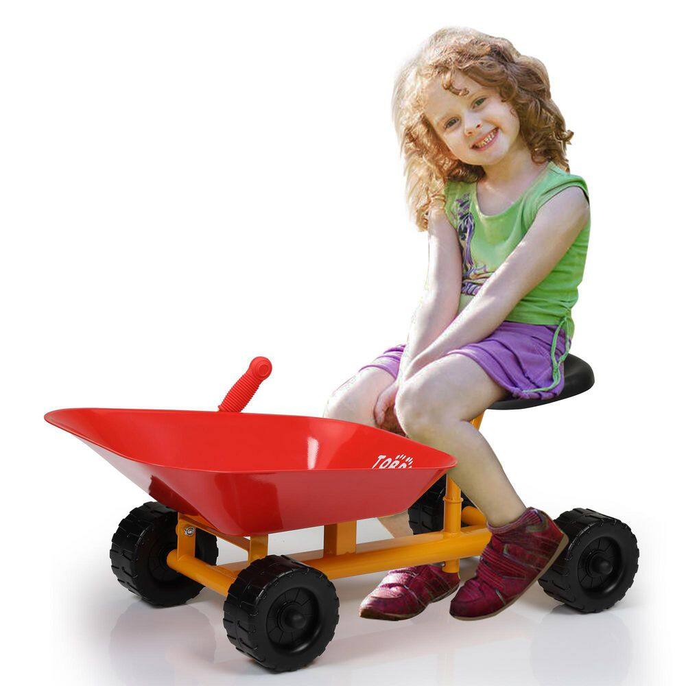 TOBBI Kid Ride On Sand Dumper Cart Outdoor Children Sand Toys Sand ...
