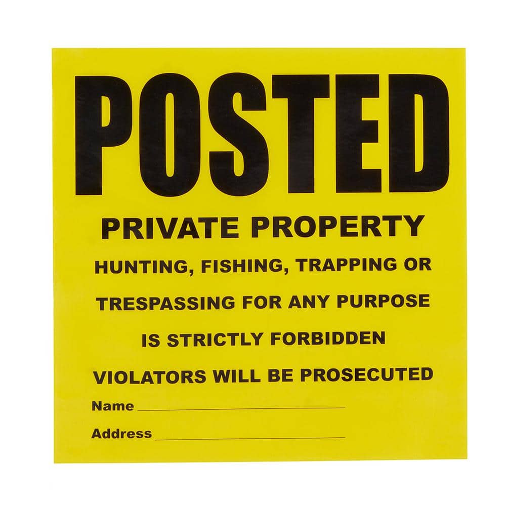 Everbilt 11 in. x 11 in. Plastic Posted Private Property Signs (25 ...