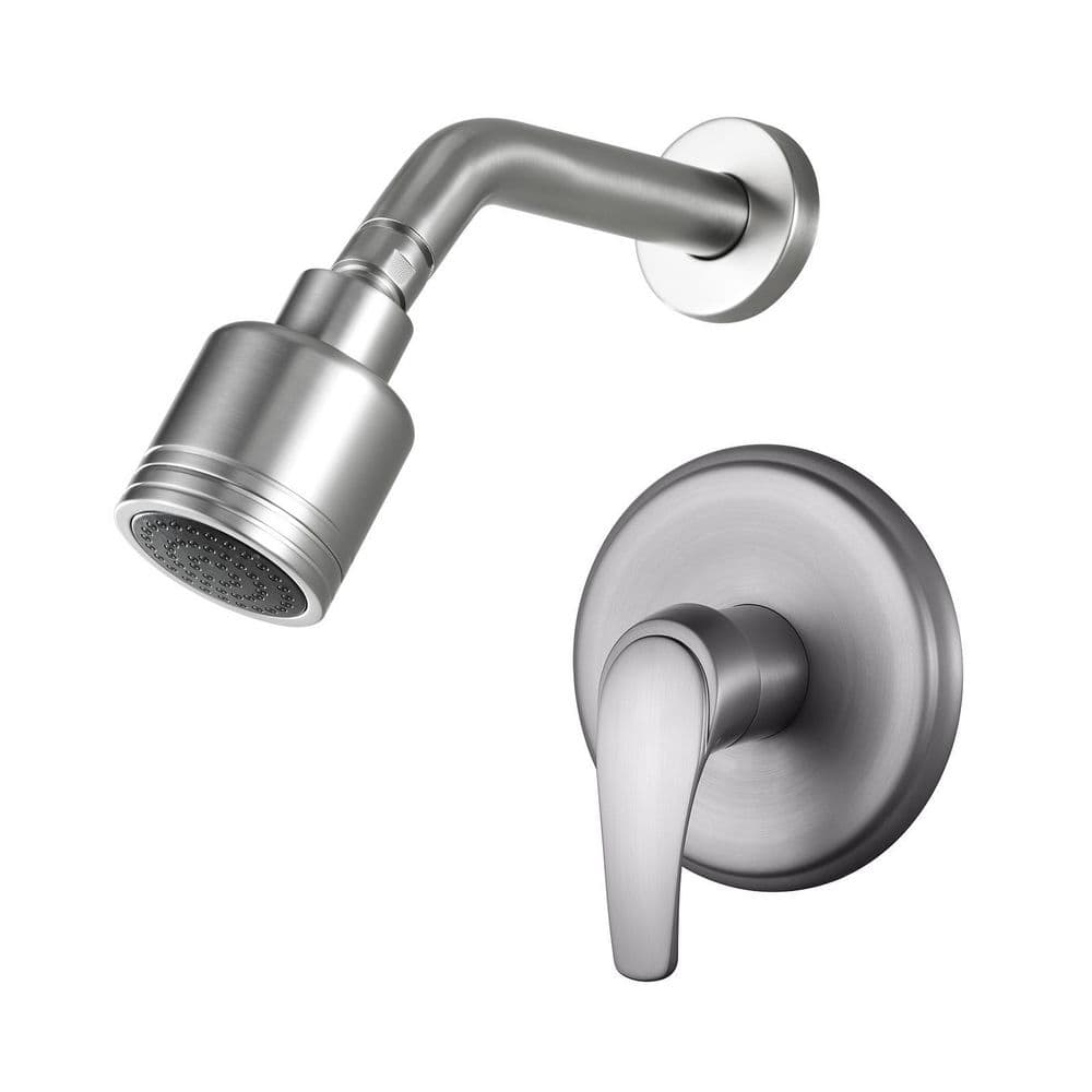 Zalerock Single-Handle 1-Spray Shower Faucet with 1.8 GPM Wall Mount in ...