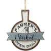 PARISLOFT Farmer's Market Open Daily Wood and Metal Wall Decorative ...