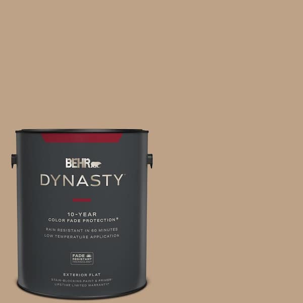 BEHR DYNASTY 1 gal. #PPU4-05 Basketry Flat Exterior Stain-Blocking ...