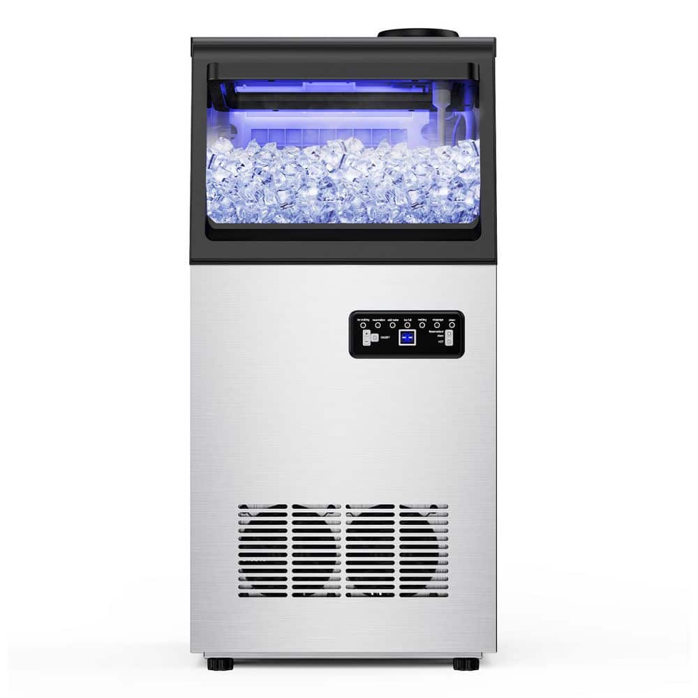 Gilati 13.78 in. 150 lbs./24H Half Size Cubes Commercial Freestanding ...