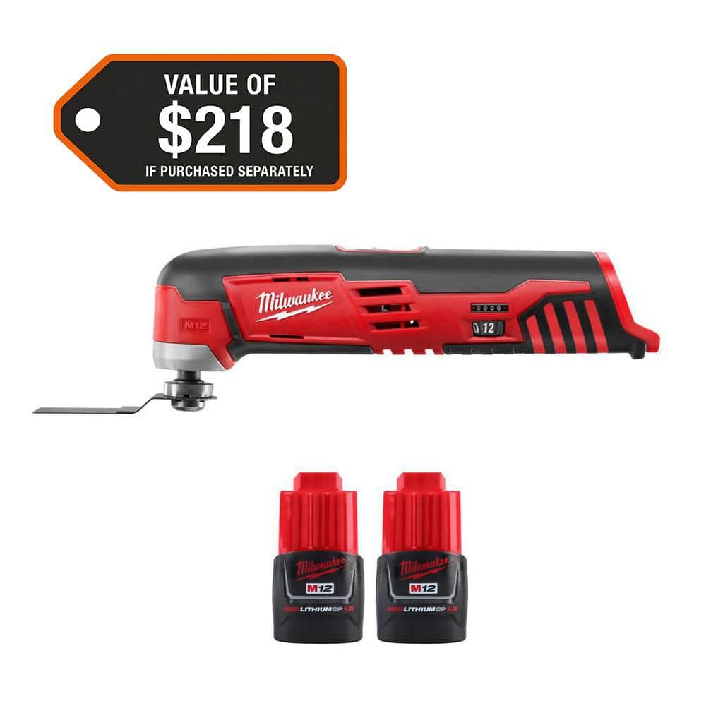 Milwaukee M12 12V Lithium-Ion Cordless Oscillating Multi-Tool & M12 12 ...