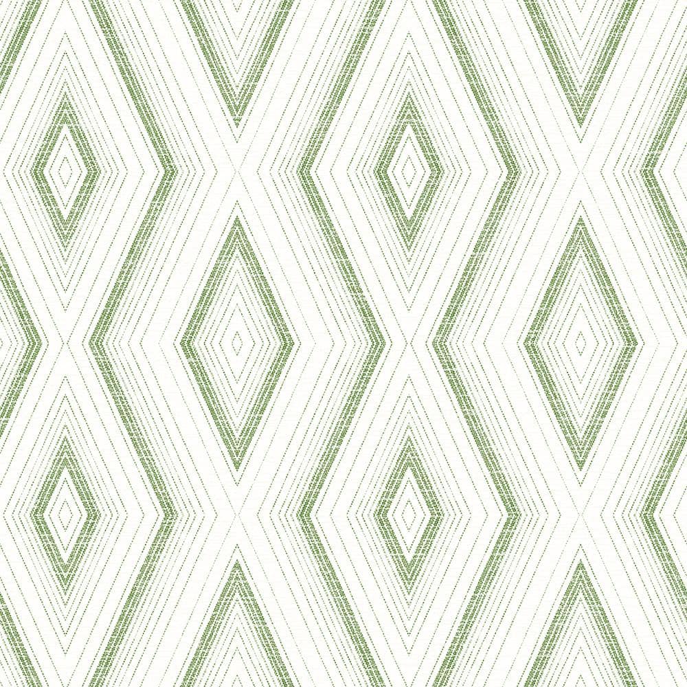 Chesapeake Santa Cruz Green Geometric Green Wallpaper Sample 3120 ...