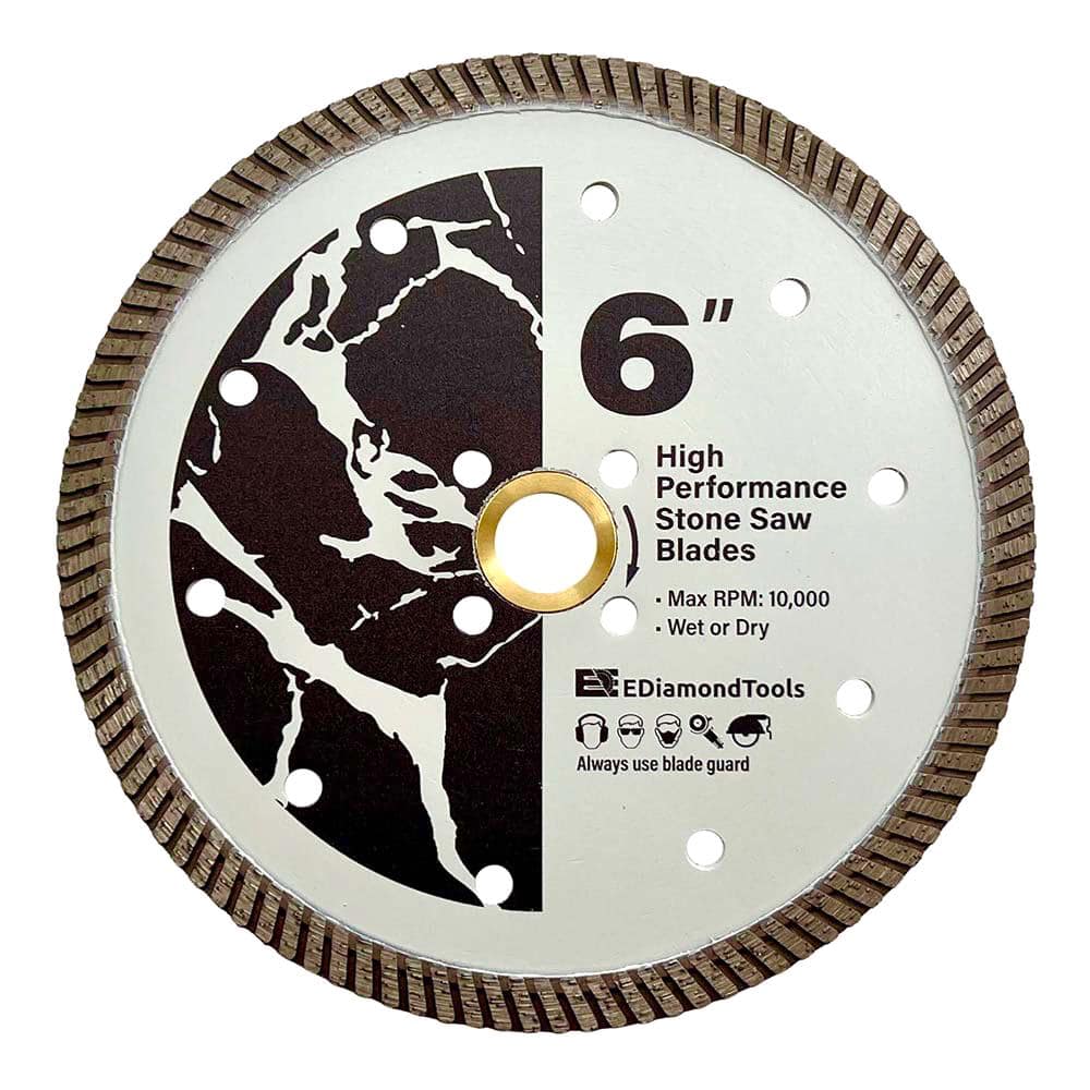 EDiamondTools 6 in. Granite, Quartz, Engineered Stone, Turbo Rim, High ...