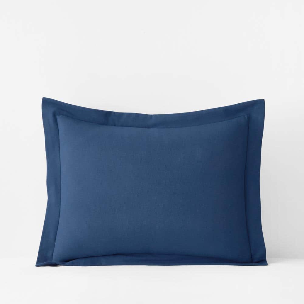 The Company Store Company Cotton Solid Velvet Flannel Slate Blue King ...