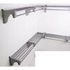 EZ Shelf 18 ft. Steel Closet Organizer Kit with 3-Expandable Shelf and ...