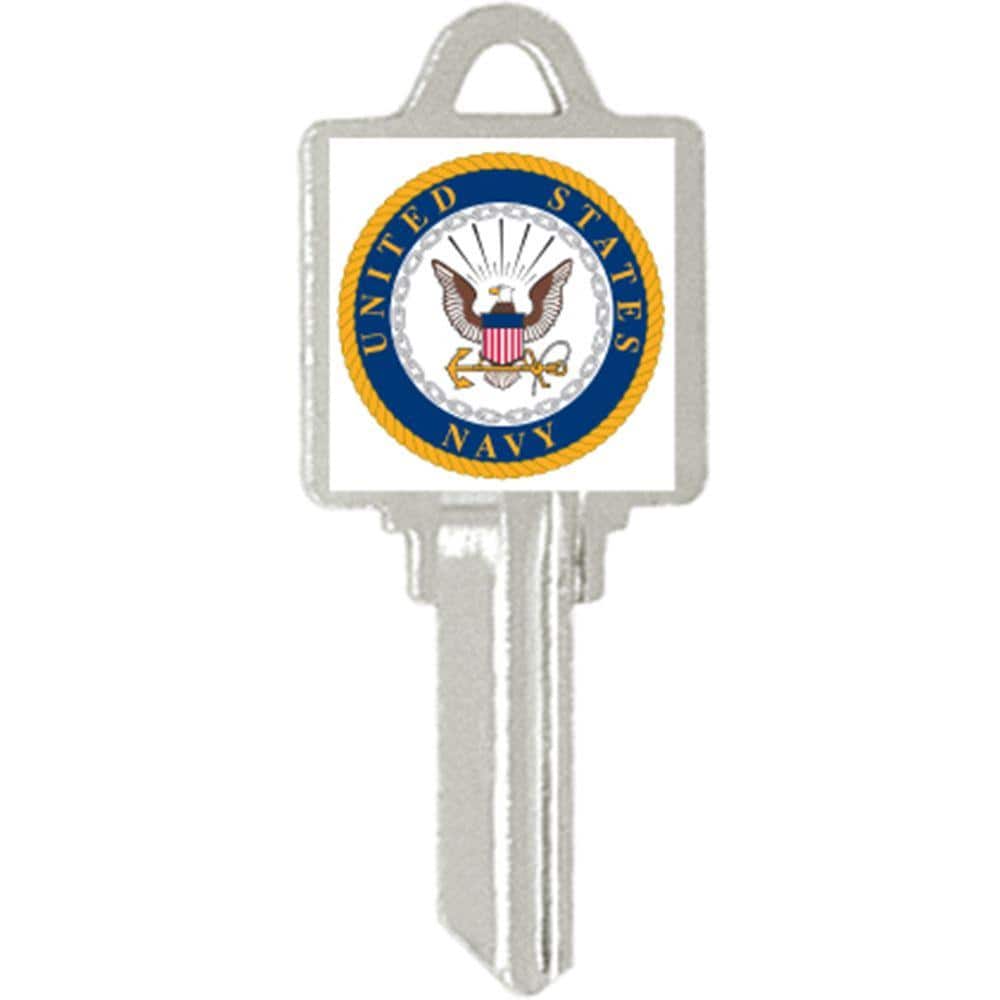 HY-KO Blank Klinky Navy House Key 15005SC1-KL058 - The Home Depot