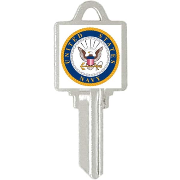 HY-KO Blank Klinky Navy House Key 15005SC1-KL058 - The Home Depot