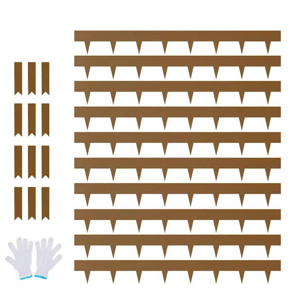 VEVOR 39 in. L x 0.06 in. W x 5 in. H Black Steel Edging Landscape ...