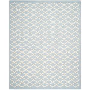 SAFAVIEH Cambridge Light Blue/Ivory 8 ft. x 10 ft. Geometric Trellis ...