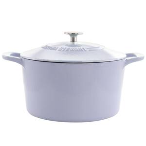MARTHA STEWART 7 qt. Gatwick Enameled Cast Iron Dutch Oven in Red Ombre ...
