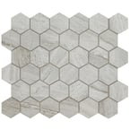 Lifeproof Carrara 10 in. x 12 in. x 6.35mm Ceramic Hexagon Mosaic Floor ...