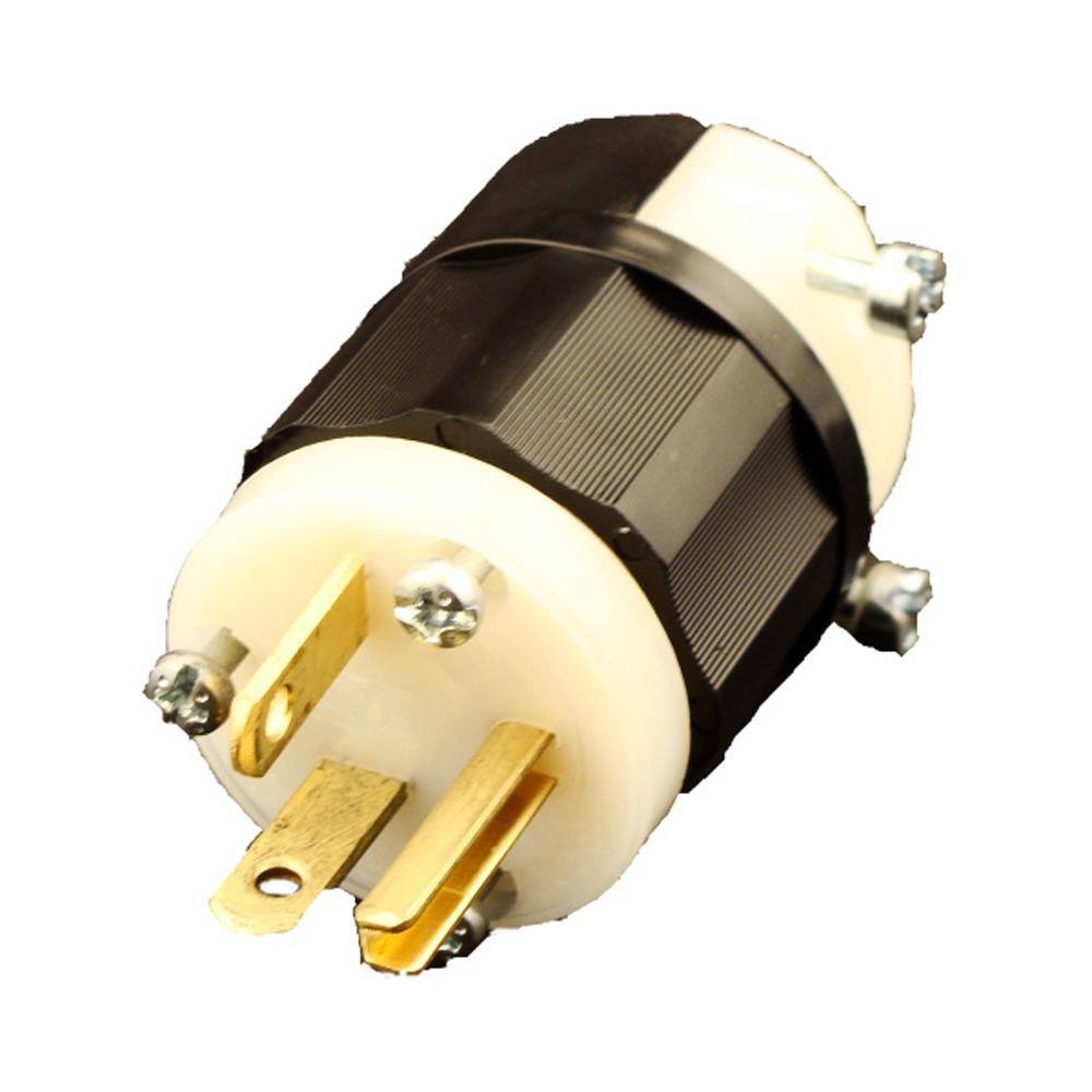 Leviton 20 Amp 125-Volt Straight Blade Grounding Plug with Power ...