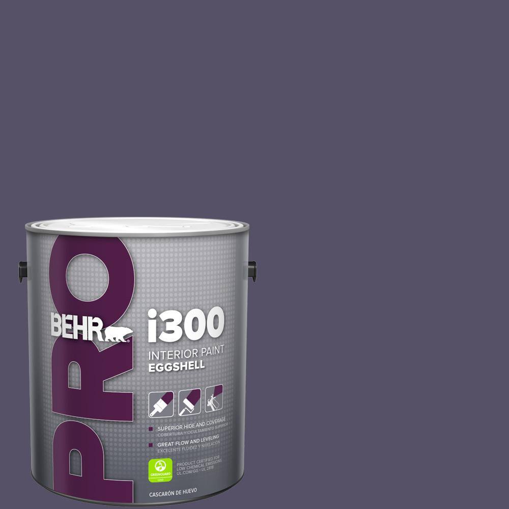 BEHR PRO 1 gal. #650F-7 Violet Eclipse Eggshell Interior Paint PR33301 ...