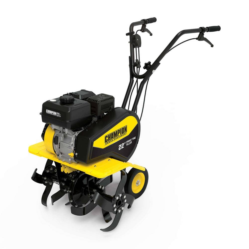 Champion Power Equipment 22 in. 212 CC 4-Stroke Gas-Powered Front Tine ...
