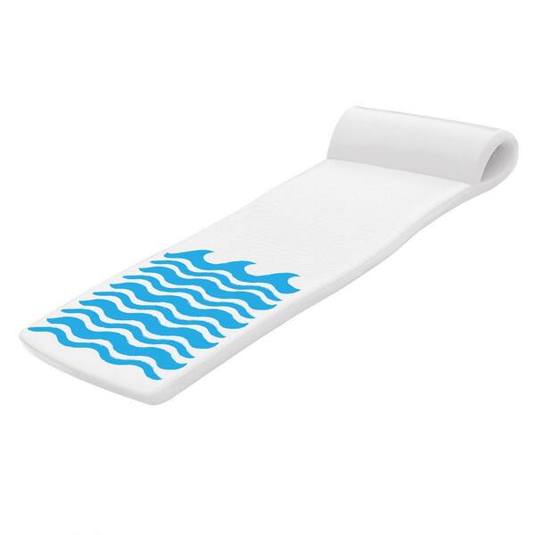 TRC Recreation Sunsation Blue Wave White Foam Raft Lounger Pool Float ...