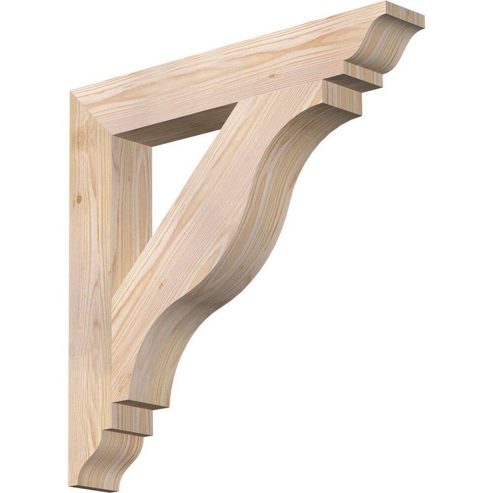 Ekena Millwork 3.5 in. x 24 in. x 24 in. Douglas Fir Funston ...