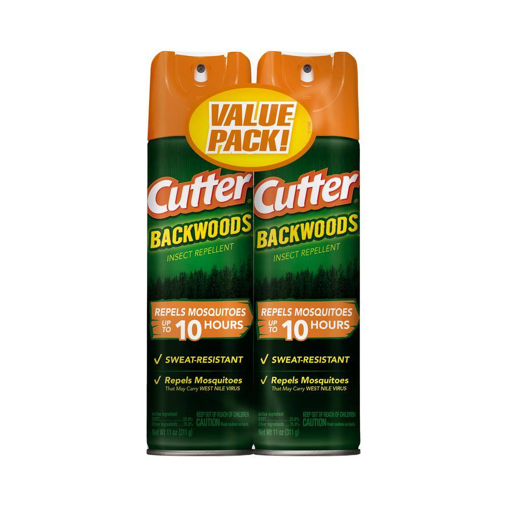 Cutter 11 oz. Backwoods Mosquito and Insect Repellent (2-Count)-HG ...
